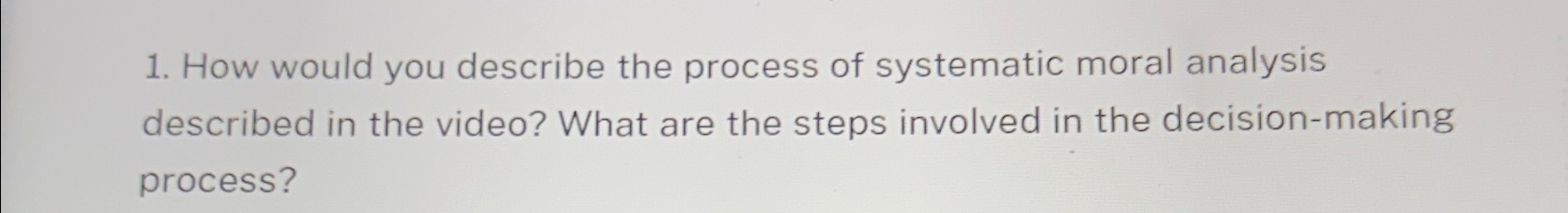 Solved How would you describe the process of systematic | Chegg.com