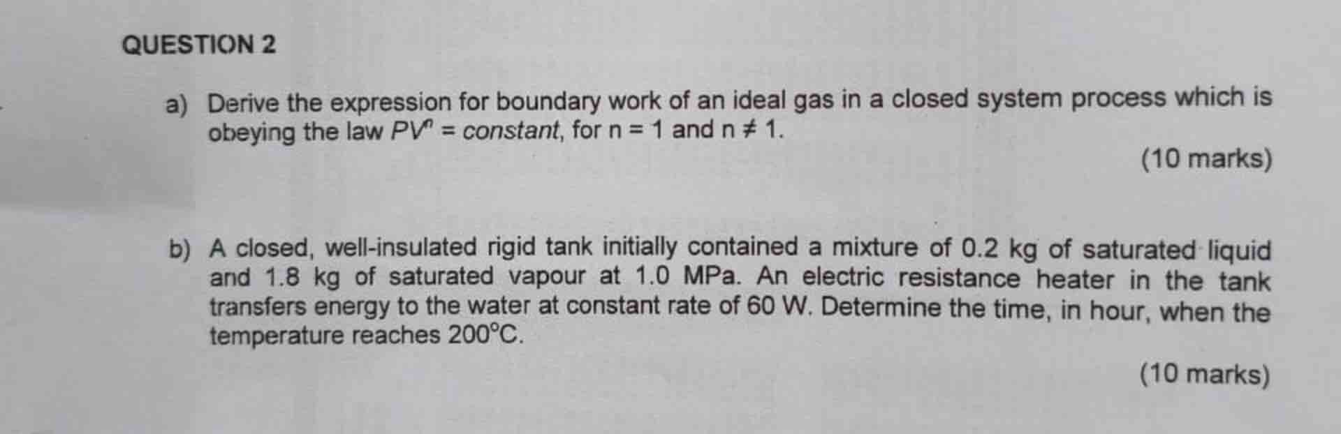 Solved QUESTION 2 ﻿a) ﻿Derive the expression for boundary | Chegg.com