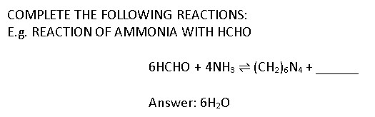 Solved COMPLETE THE FOLLOWING REACTIONS: E.g. REACTION OF | Chegg.com