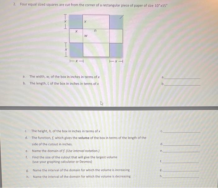 Solved Consider building a box from a piece of cardboard by | Chegg.com