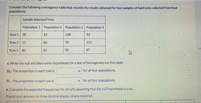 Solved Consider the following contingency table that records | Chegg.com