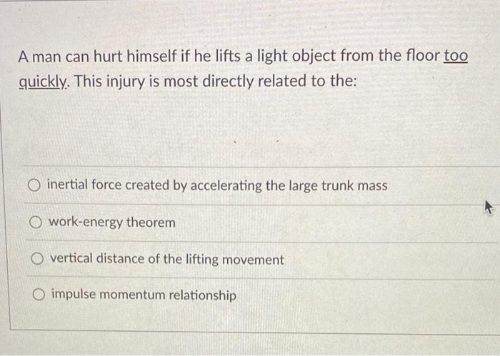 Solved What is the kinetic energy of a man at the instant he | Chegg.com