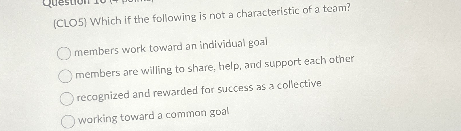 Solved (CLO5) ﻿Which if the following is not a | Chegg.com
