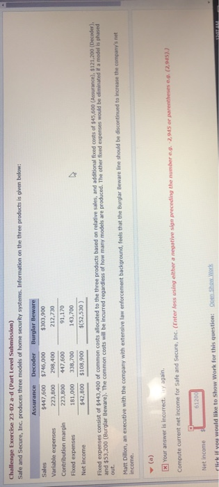 Solved Challenge Exercise 23-02 a-d (Part Level Submission) | Chegg.com