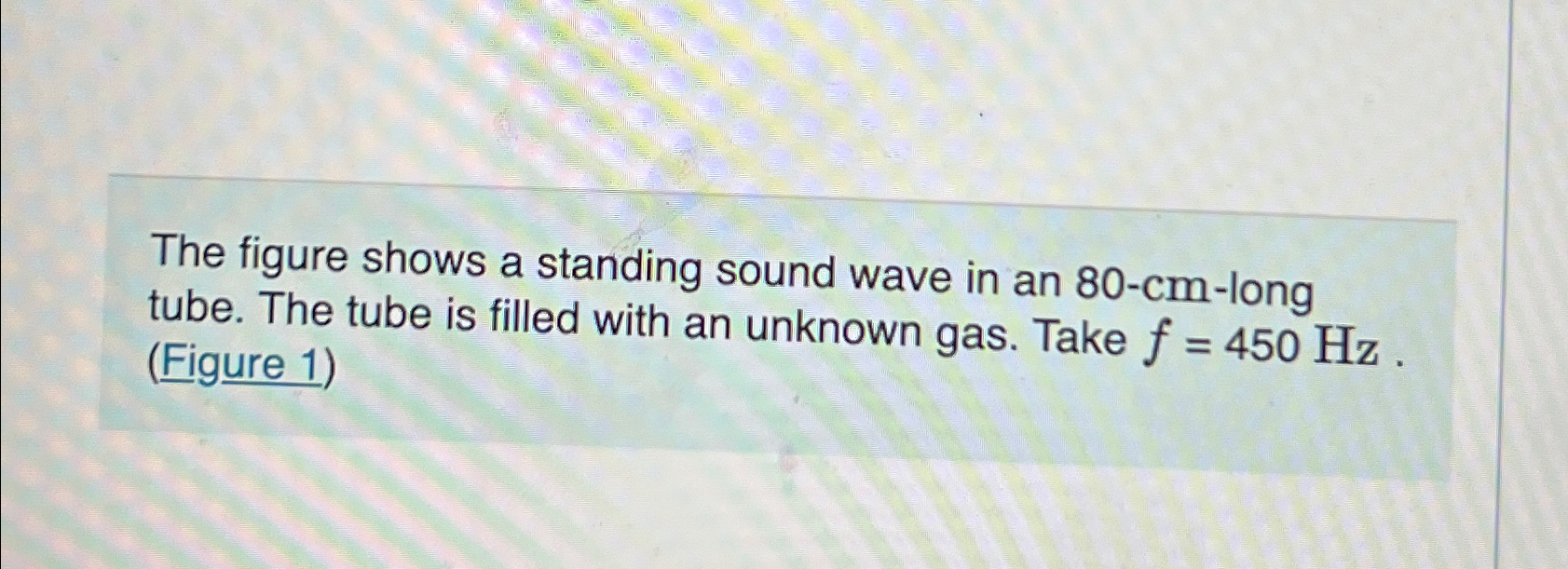Solved The figure shows a standing sound wave in an | Chegg.com