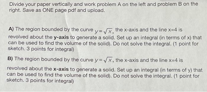 Solved Divide your paper vertically and work problem A on | Chegg.com