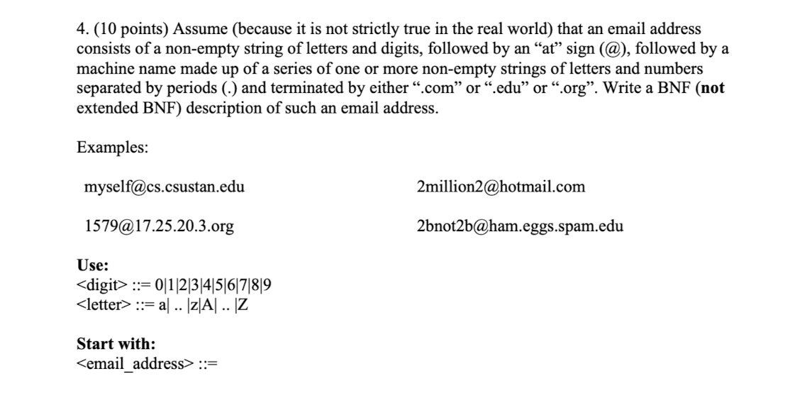 Solved (10 ﻿points) ﻿Assume (because it is not strictly true | Chegg.com