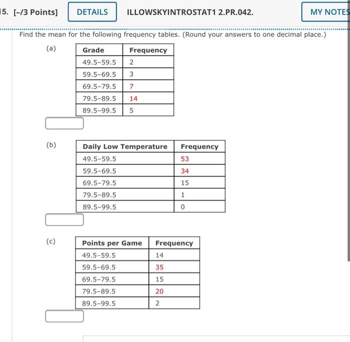 Solved 15. [-13 Points] DETAILS ILLOWSKYINTROSTAT1 2.PR.042. | Chegg.com