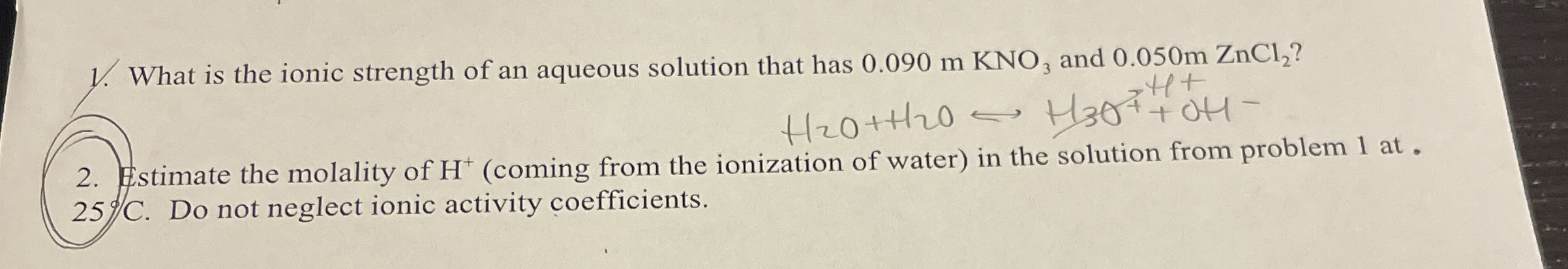 Solved What is the ionic strength of an aqueous solution | Chegg.com