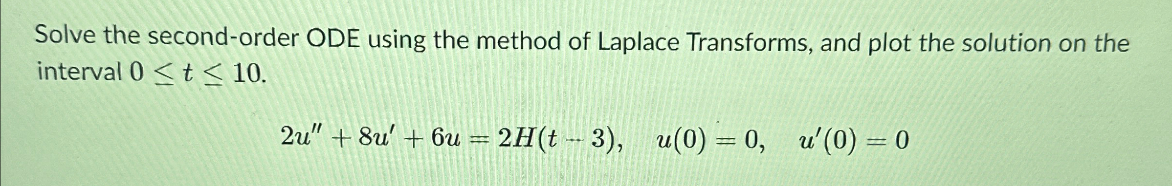 Solve the second-order ODE using the method of | Chegg.com