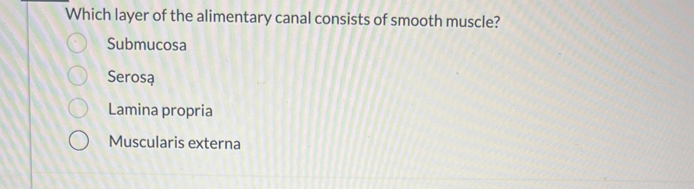 Solved Which layer of the alimentary canal consists of | Chegg.com