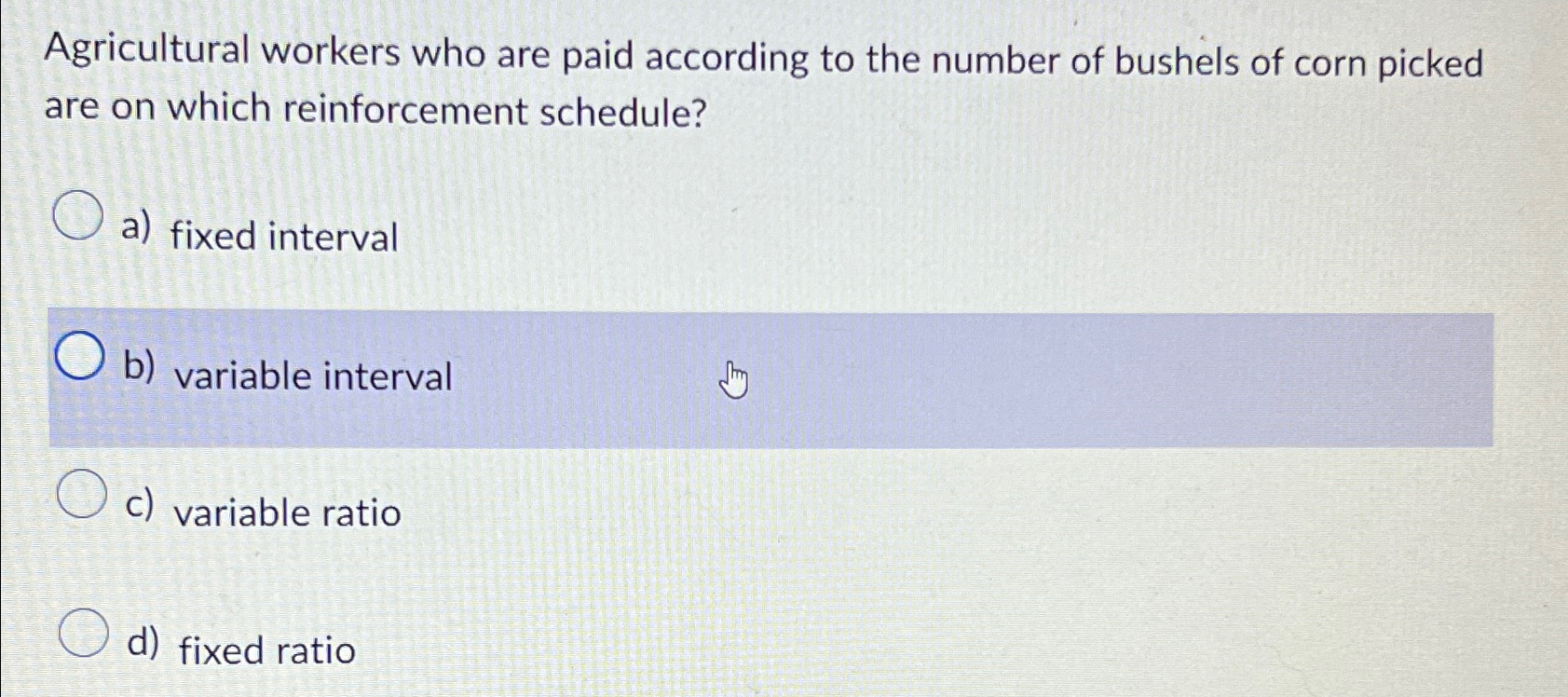Solved Agricultural workers who are paid according to the | Chegg.com