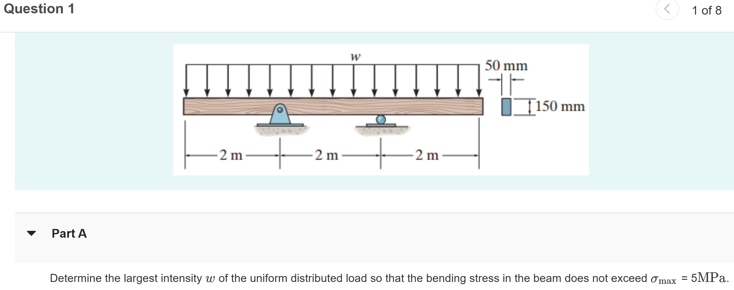 Solved Question 1Part ADetermine the largest intensity w ﻿of | Chegg.com