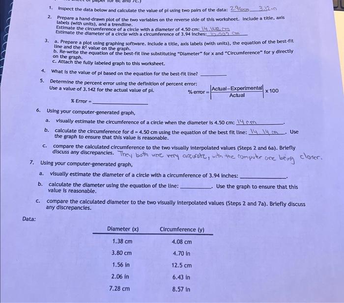 2. Prepare a hand-drawn plot of the two varlables on | Chegg.com