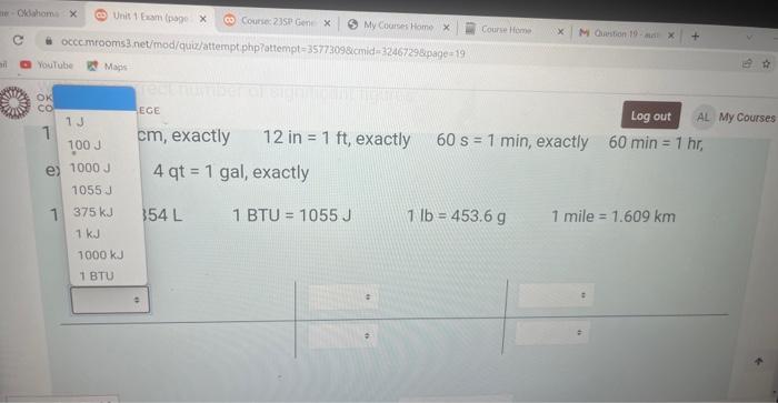 Solved Convert 375 kJ to BTU. Using the conversion factors | Chegg.com