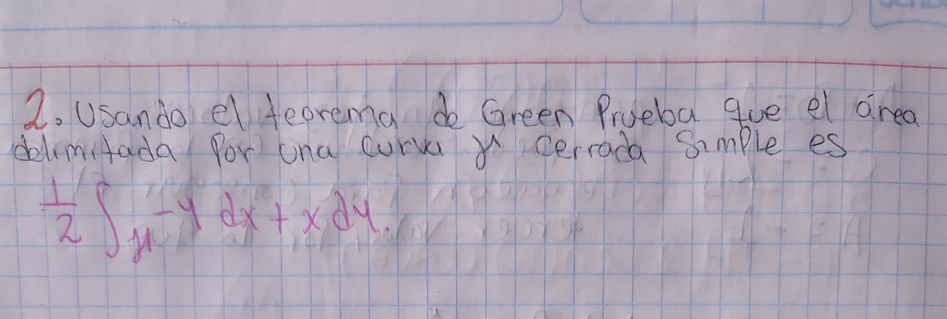 Solved Usando el teorema de Green prueba que el área | Chegg.com