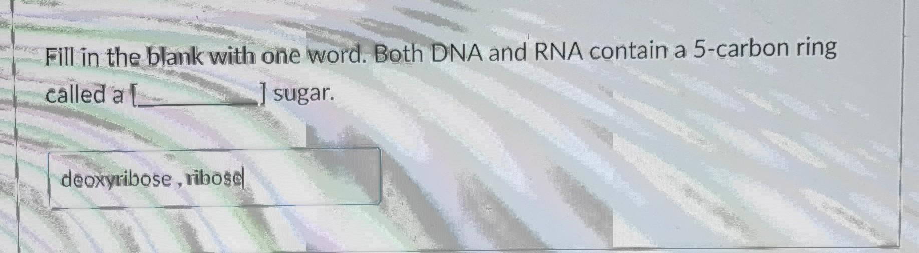 Solved Fill in the blank with one word. Both DNA and RNA | Chegg.com