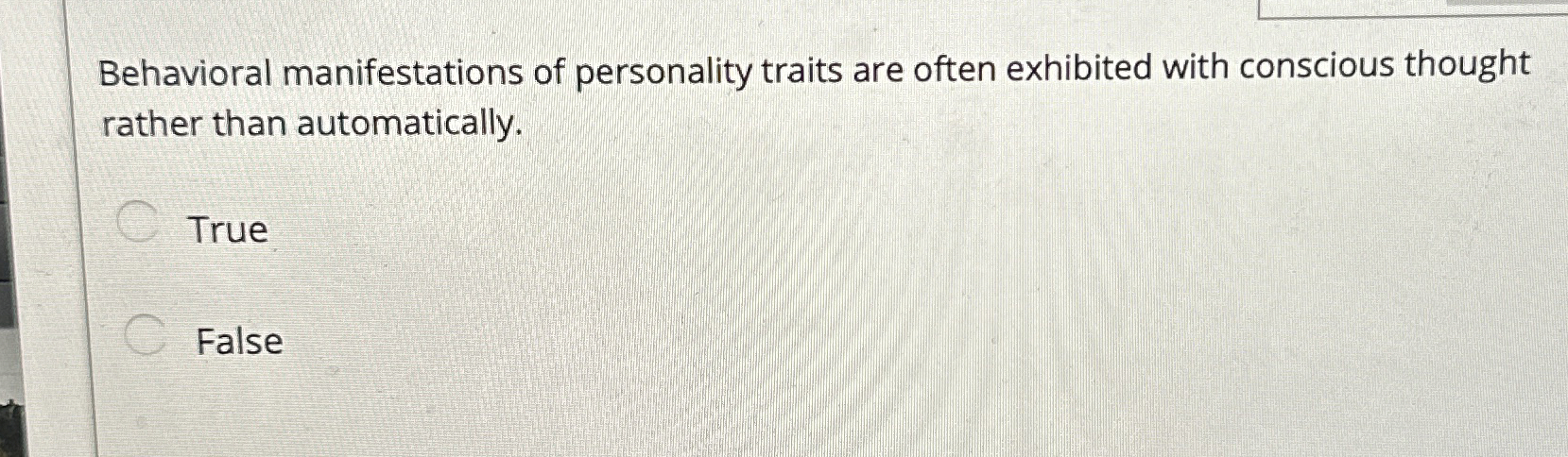 Solved Behavioral manifestations of personality traits are | Chegg.com