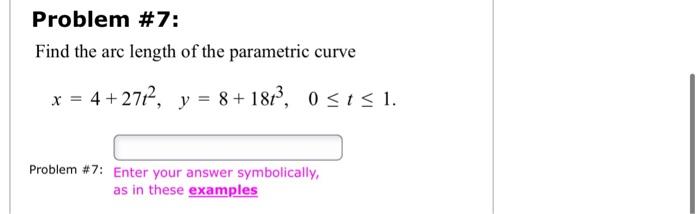 Solved Find the arc length of the parametric curve | Chegg.com