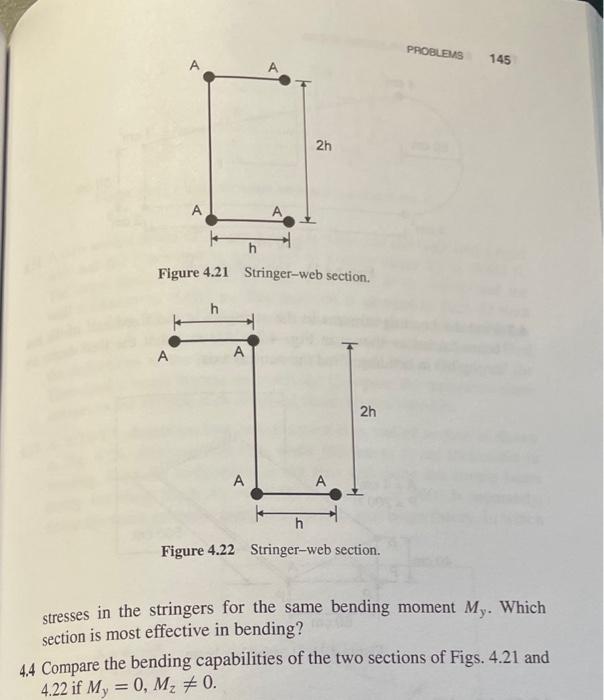 Solved Figure 4.21 Stringer-web section. Figure 4.22 | Chegg.com