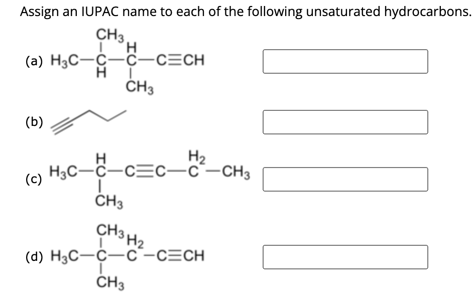 Solved Assign an IUPAC name to each of the following | Chegg.com