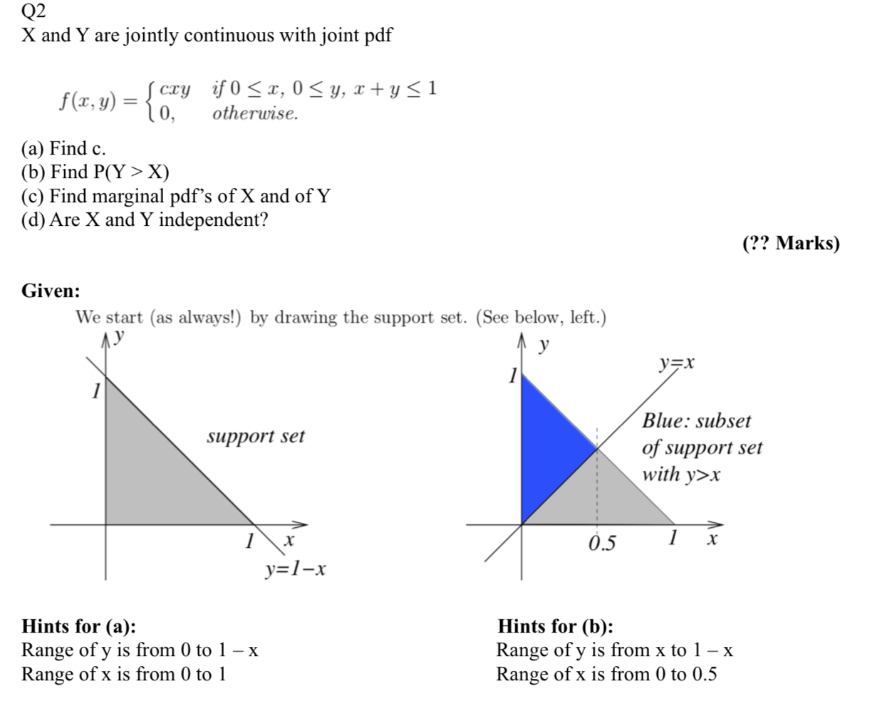 Solved Q2x ﻿and Y ﻿are jointly continuous with joint | Chegg.com