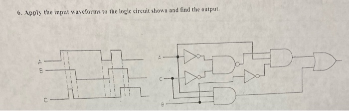 Solved 6. Apply the input waveforms to the logic circuit | Chegg.com