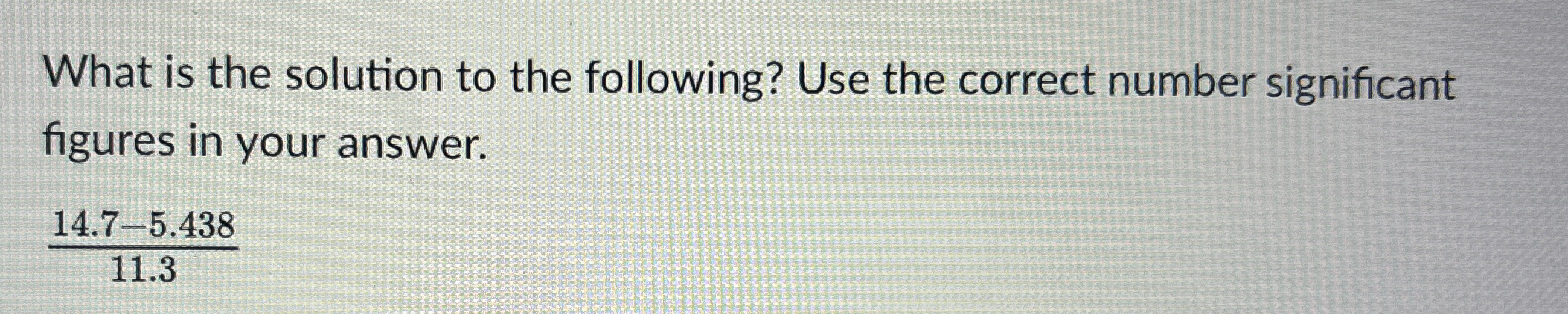 Solved What is the solution to the following? Use the | Chegg.com