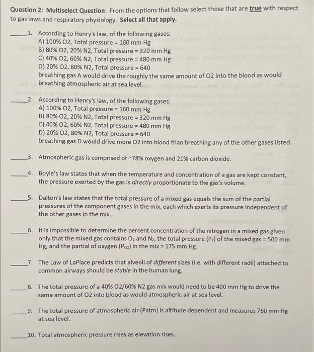 Solved Question 2: Multiselect Question: From the options | Chegg.com