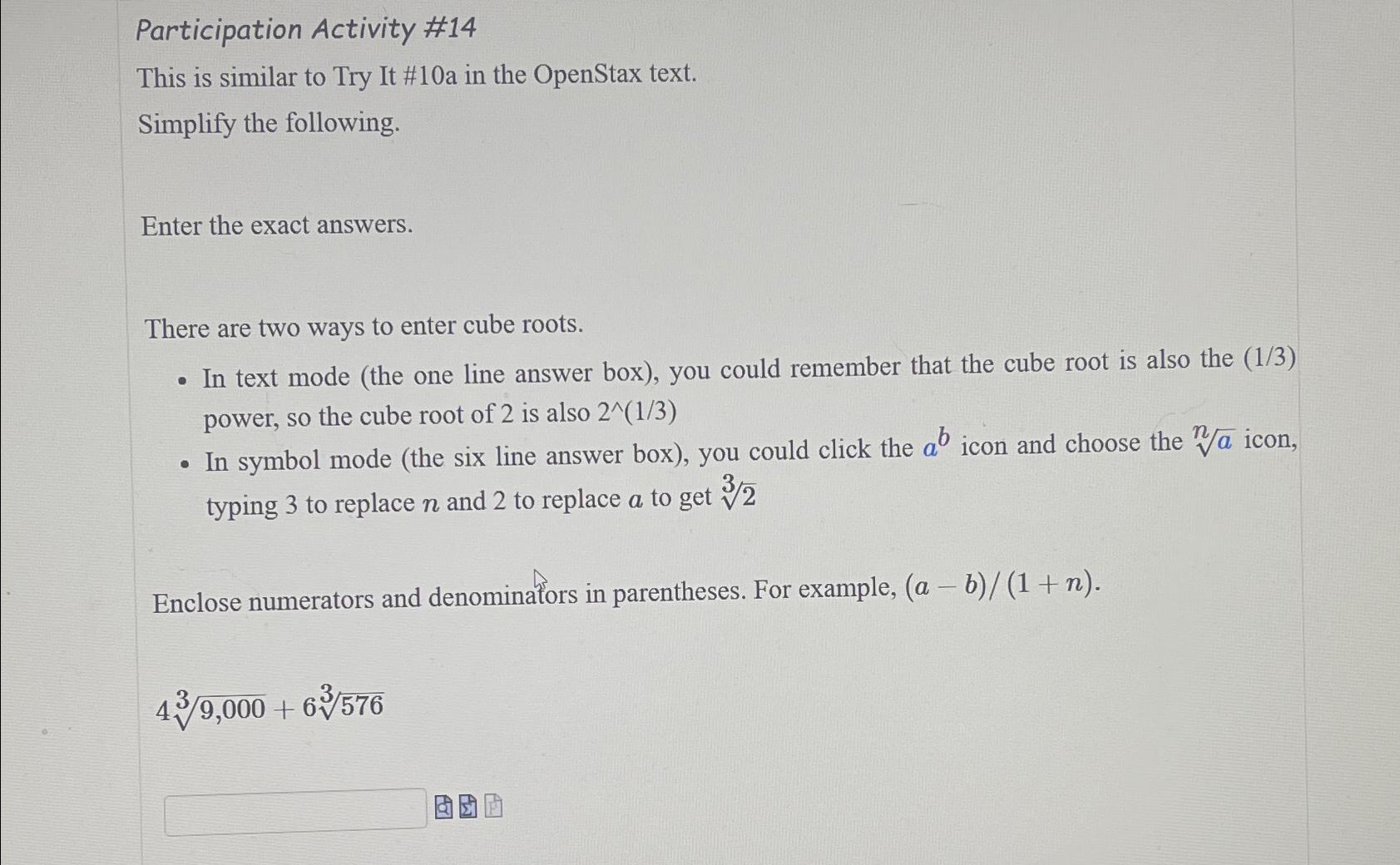 Solved Participation Activity #14This is similar to Try It | Chegg.com