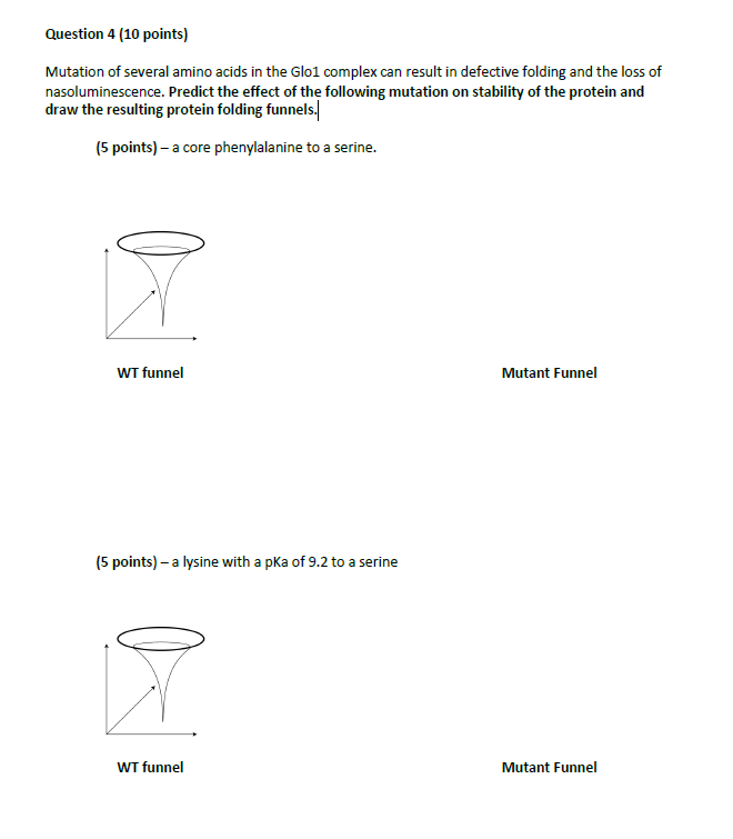 Solved Question 4 (10 ﻿points)Mutation of several amino | Chegg.com