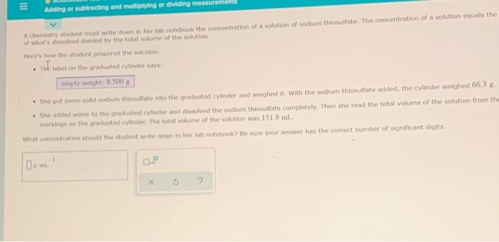 Solved Adding or subtracting and multiplying or dividing | Chegg.com