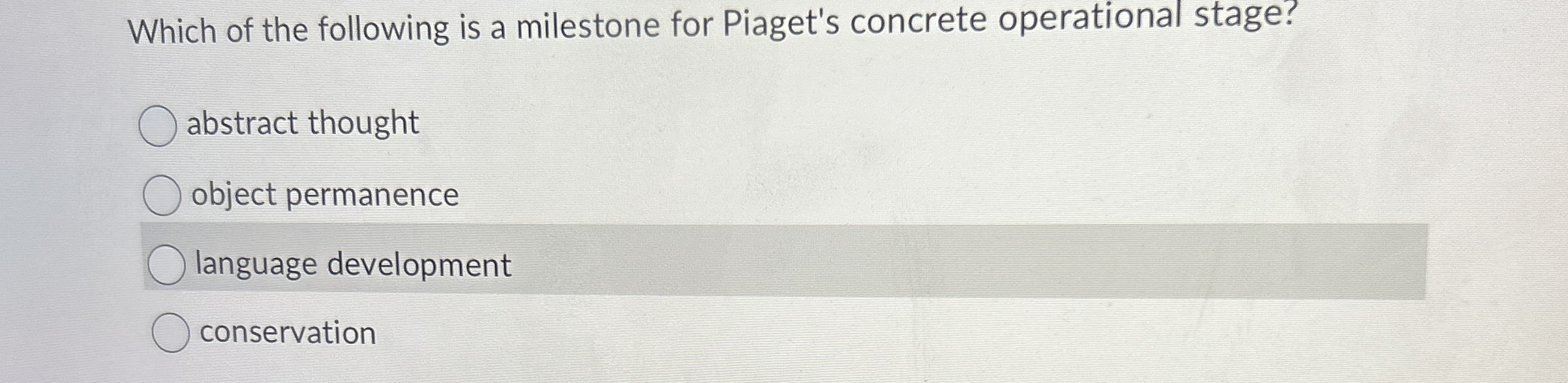 High Quality SOLUTION Which of the following is a milestone for Piaget's | Chegg.com