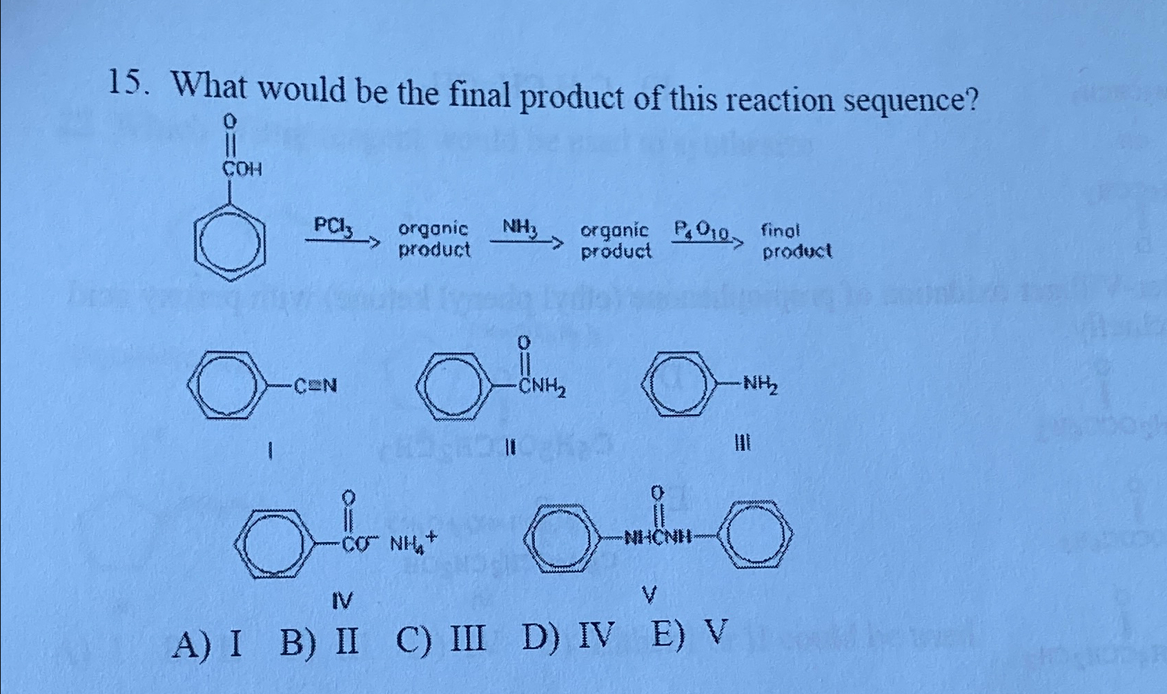 Solved What Would Be The Final Product Of This Reaction