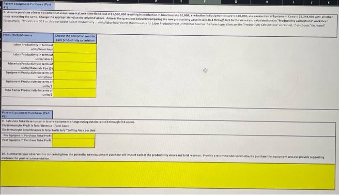 Solved Productivity Analpsis Assignment Tawal - 55 points: | Chegg.com