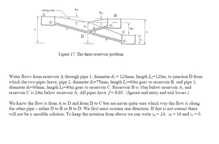 energy line- Figure 17: The three reservoir problem | Chegg.com