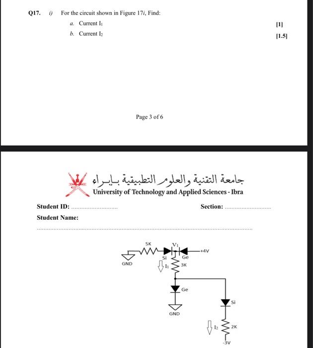 Solved Q17.1) For the circuit shown in Figure 171, Find: a. | Chegg.com