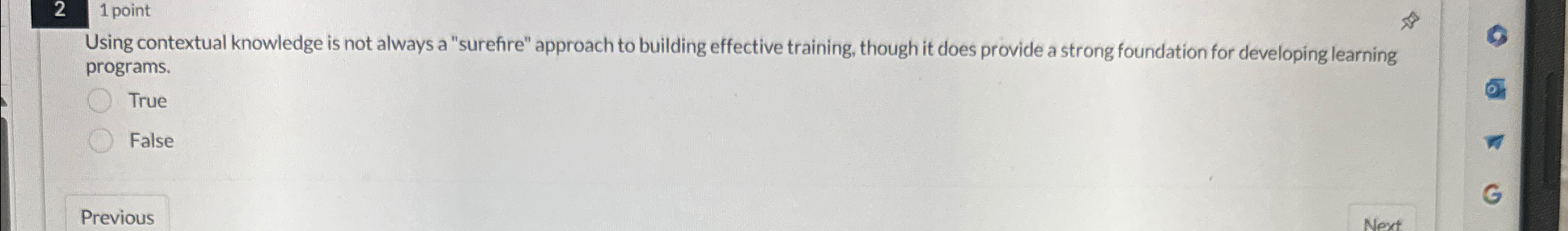 Solved 2 1 ﻿pointUsing contextual knowledge is not always a | Chegg.com