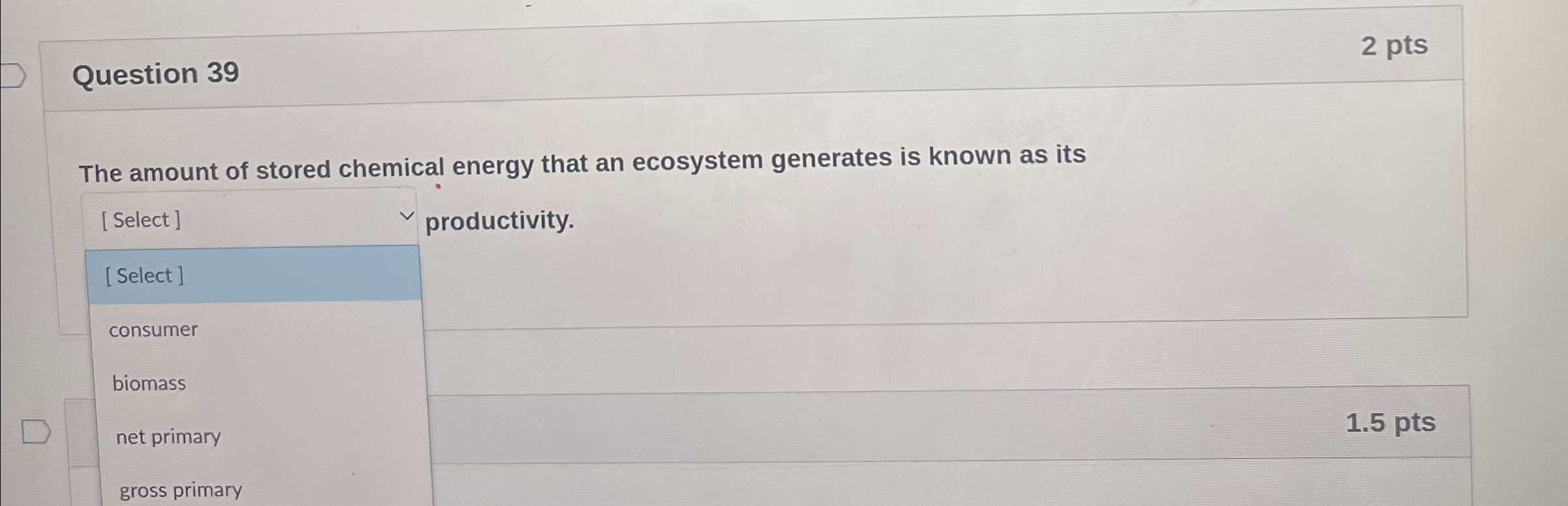 Solved Question 392 ﻿ptsThe amount of stored chemical energy | Chegg.com