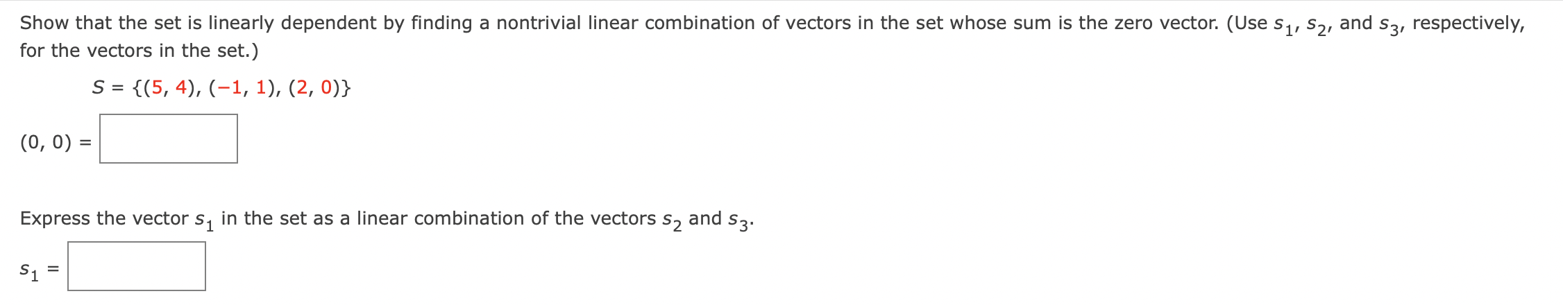 Solved Show that the set is linearly dependent by finding a | Chegg.com
