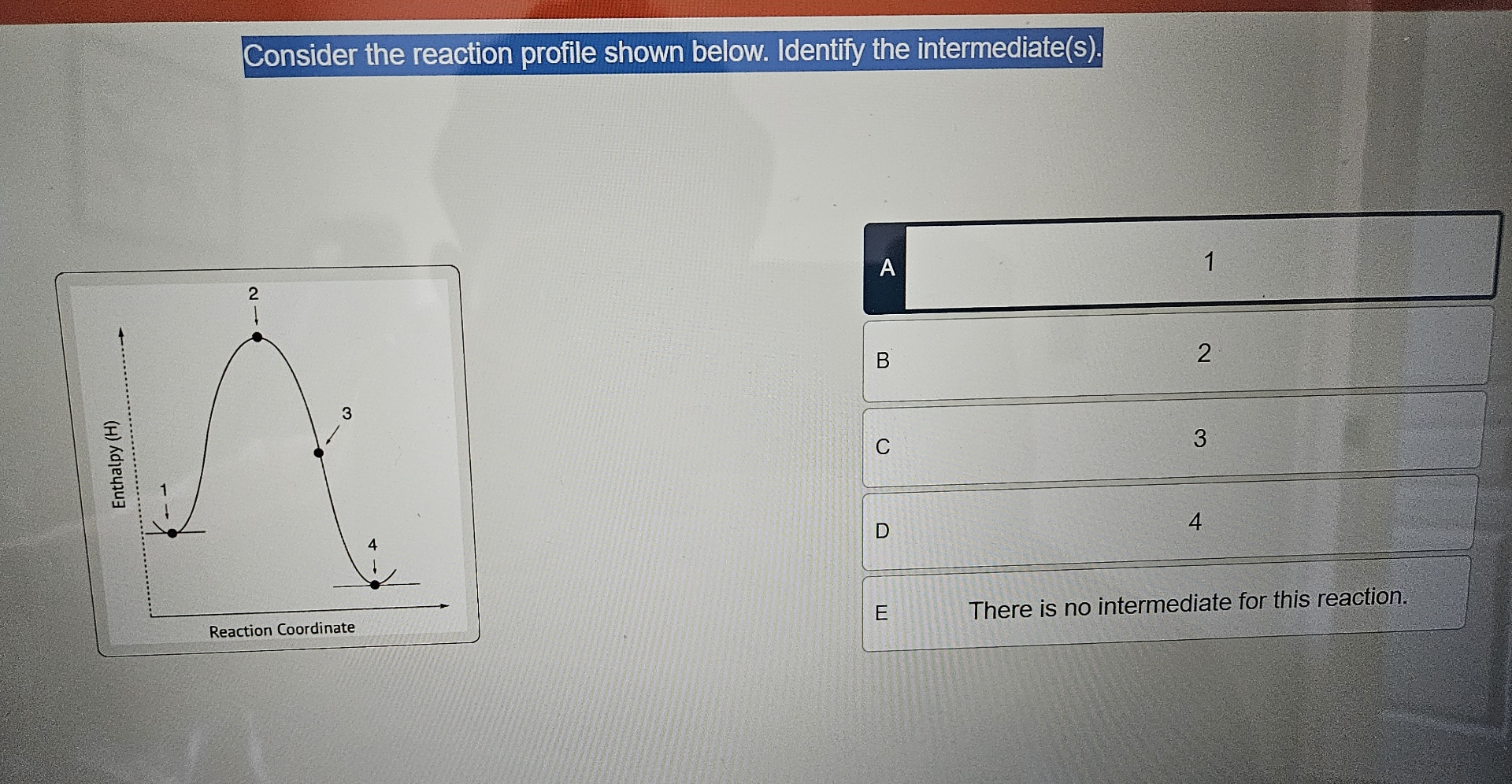 Solved Consider the reaction profile shown below. Identify | Chegg.com