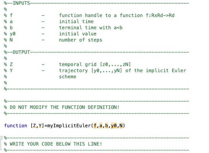 Assignment 4.1. (explicit and implicit Euler scheme, | Chegg.com