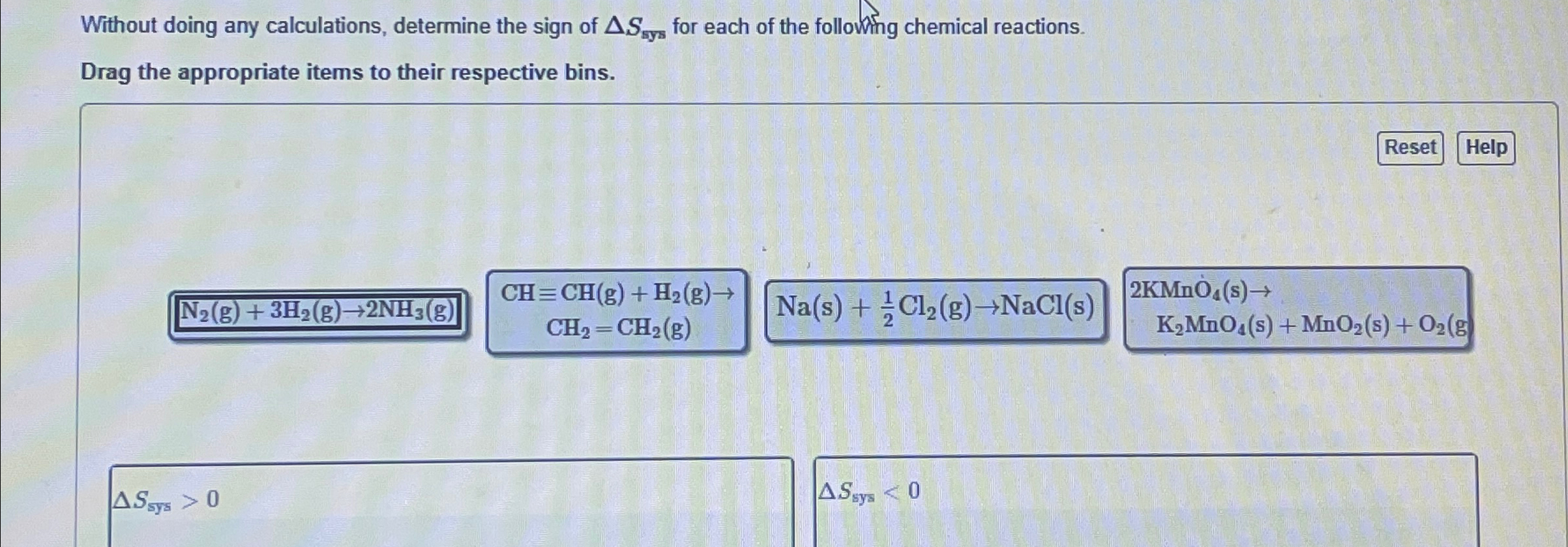 Solved Without doing any calculations, determine the sign of | Chegg.com