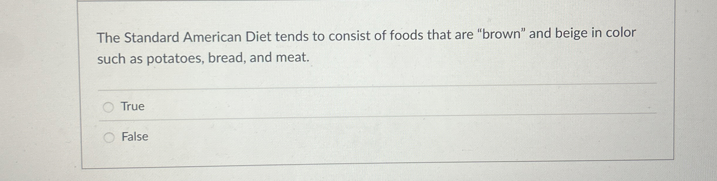 Solved The Standard American Diet tends to consist of foods | Chegg.com
