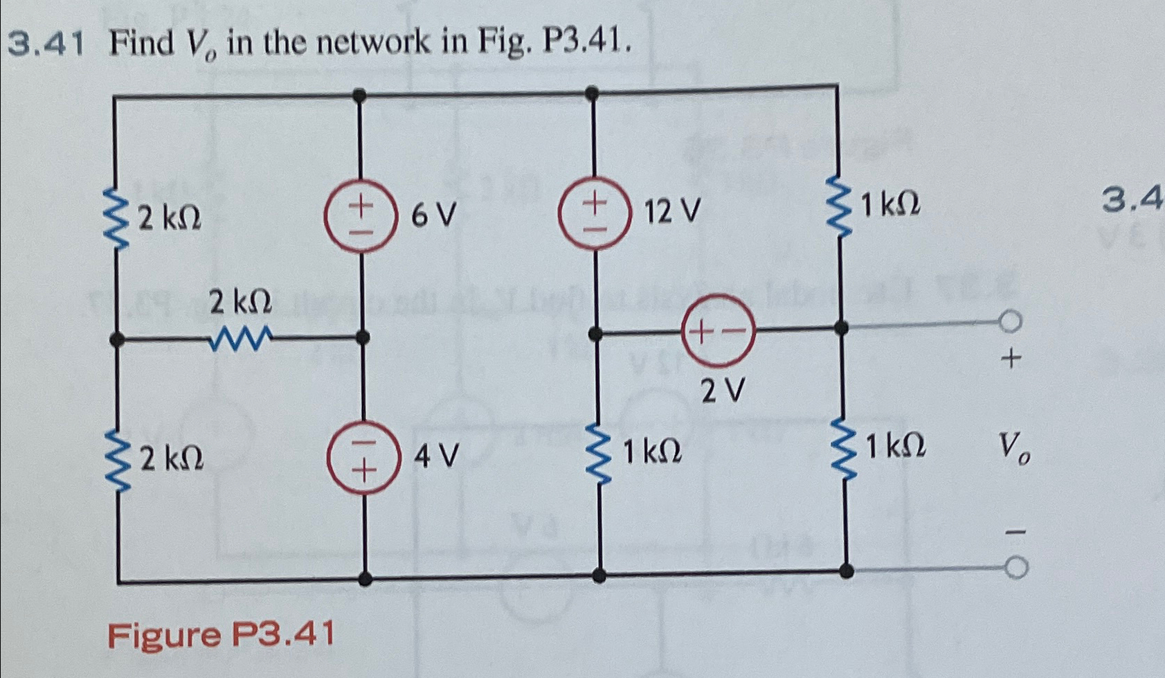 Solved 3.41 ﻿Find Vo ﻿in the network in Fig. P3.41.Figure | Chegg.com