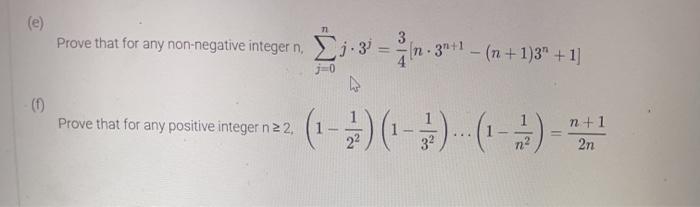 Solved Exercise 5.4.2: Proving identities by induction Prove | Chegg.com