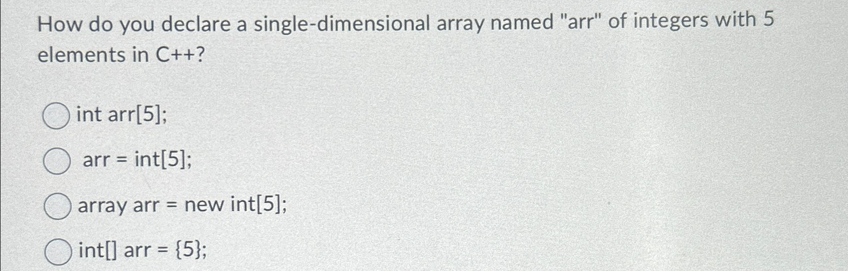Solved How do you declare a single-dimensional array named | Chegg.com