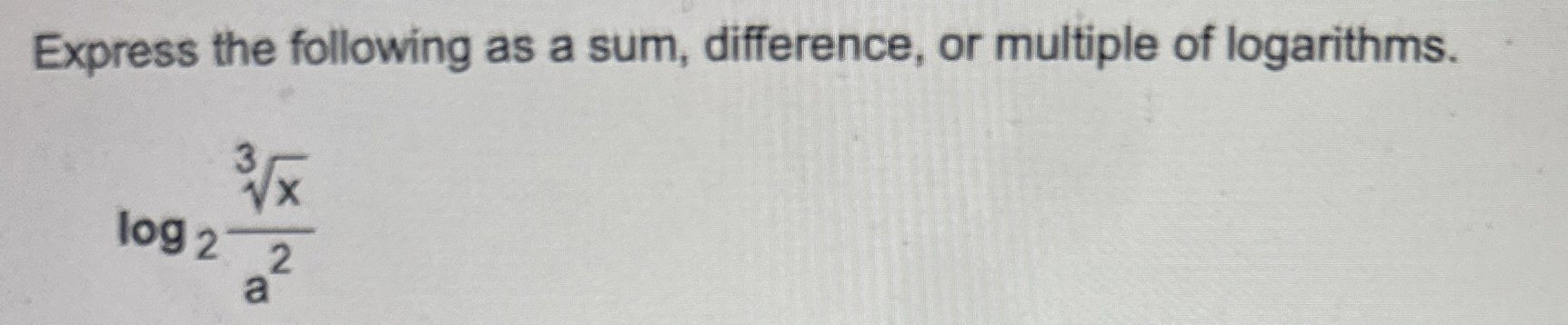 Solved Express the following as a sum, difference, or | Chegg.com