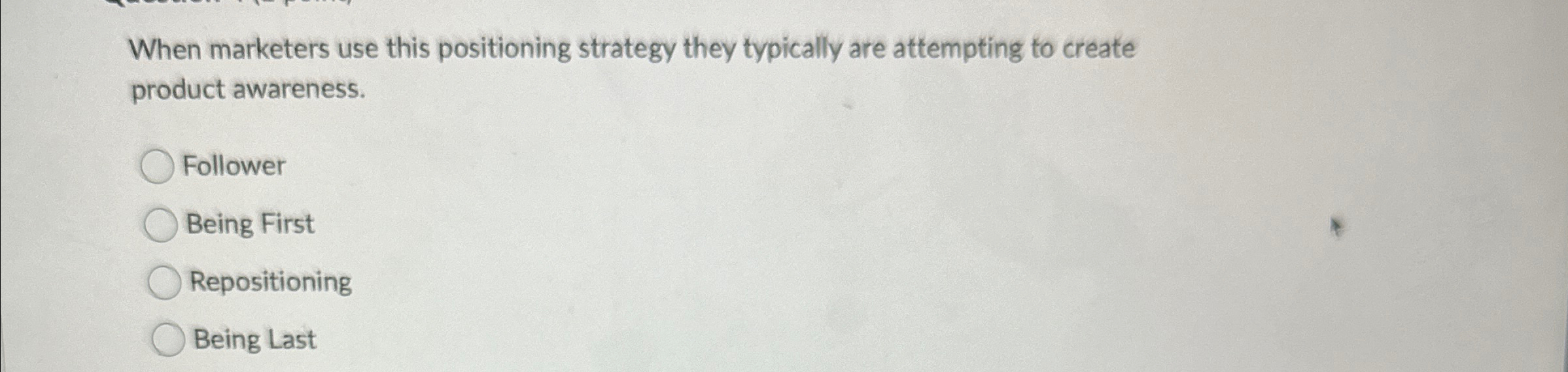 Solved When marketers use this positioning strategy they | Chegg.com