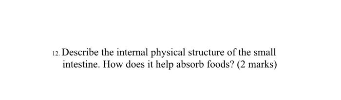 Solved 12. Describe the internal physical structure of the | Chegg.com